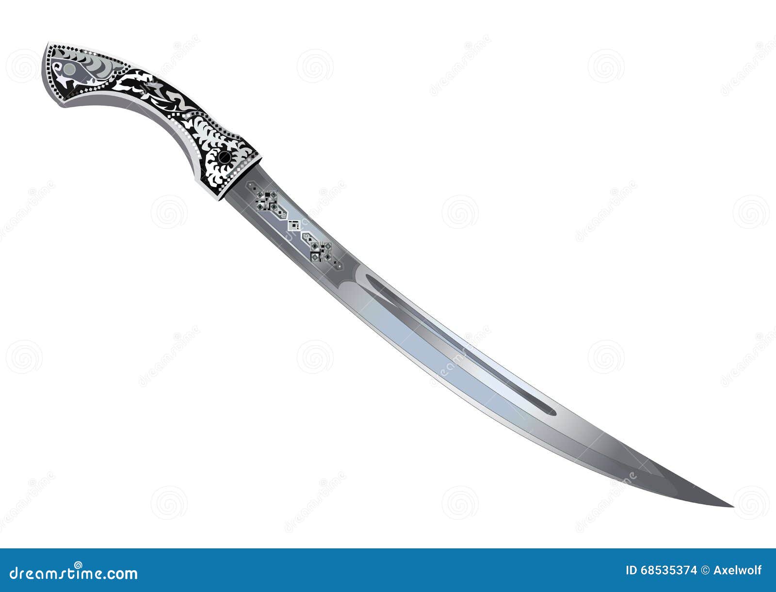 Sword, Vector Illustration. Scimitar Stock Vector - Illustration of ...