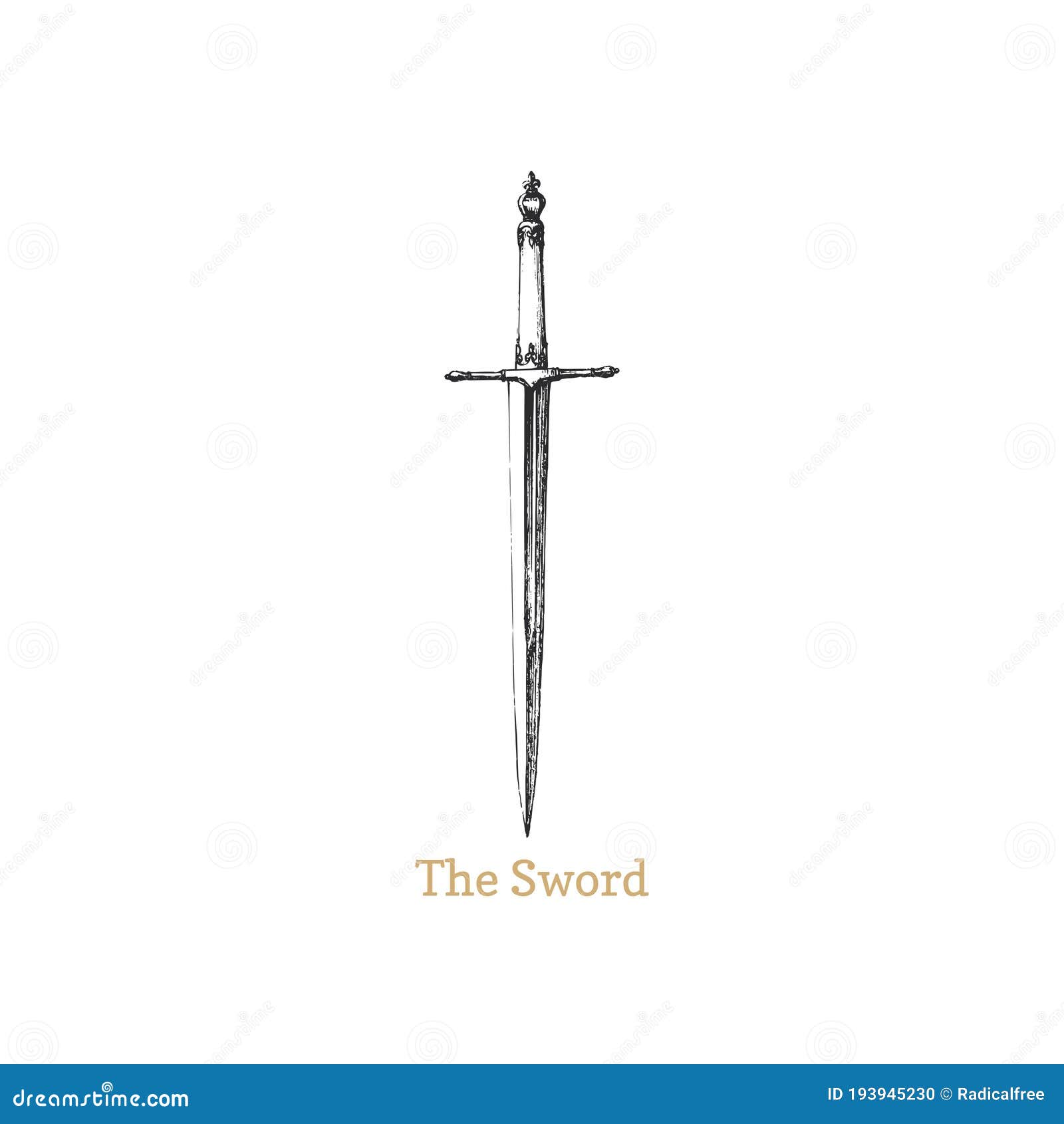 The Sword Vector Image Medieval Weapon Sketch Stock Vector Illustration Of Sharp Occult