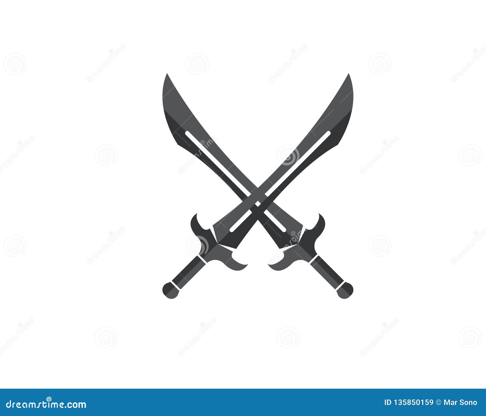 Sword Vector Logo Illustrations Stock Vector - Illustration of crest ...
