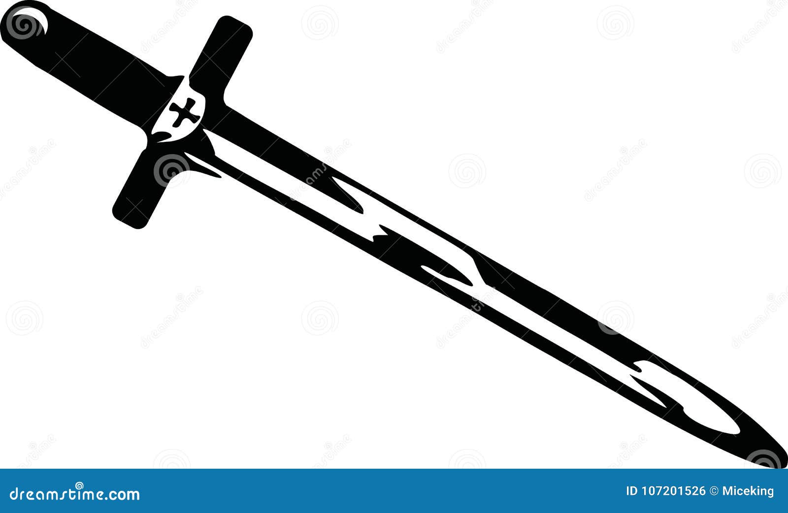 Sword Weapon with Details and Cross Stock Vector - Illustration of ...