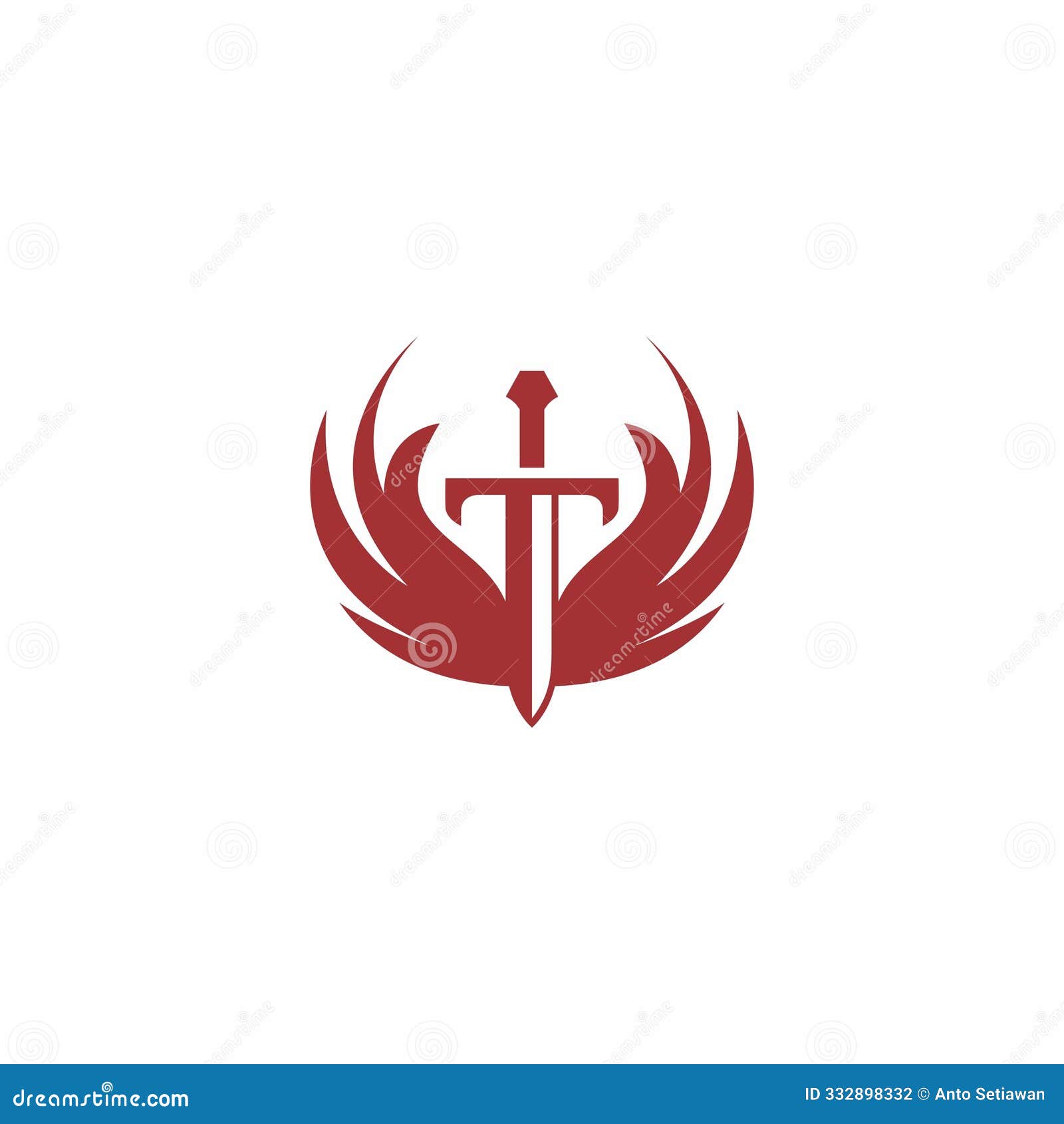 Sword Wing Logo Vector stock vector. Illustration of sword - 332898332