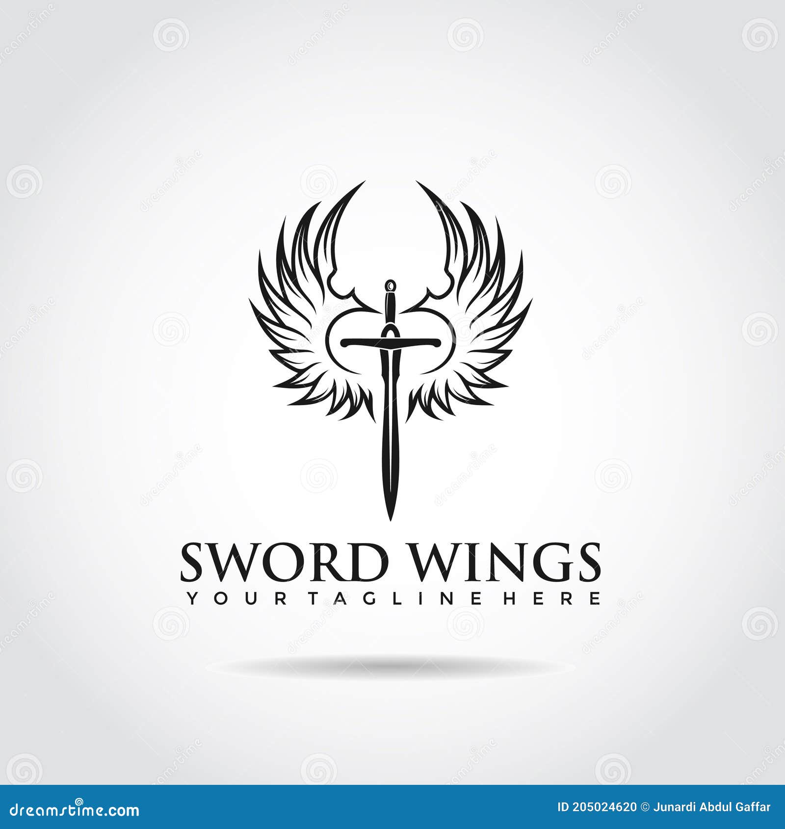 Sword Wings Logo Template. Vector Illustrator Eps.10 Stock Vector ...