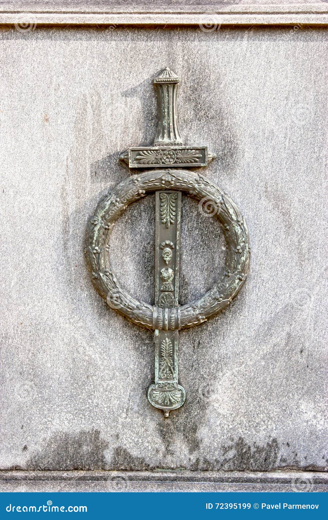 Sword and Wreath stock image. Image of history, crypt - 72395199