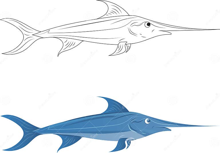 Swordfish stock vector. Illustration of ocean, sailfish - 67786442