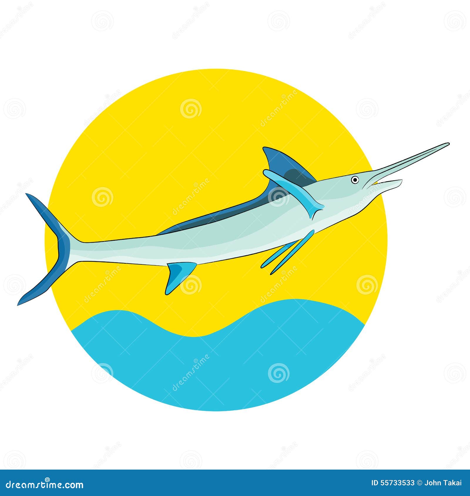 Swordfish Drawing Background Stock Vector - Illustration of vector ...