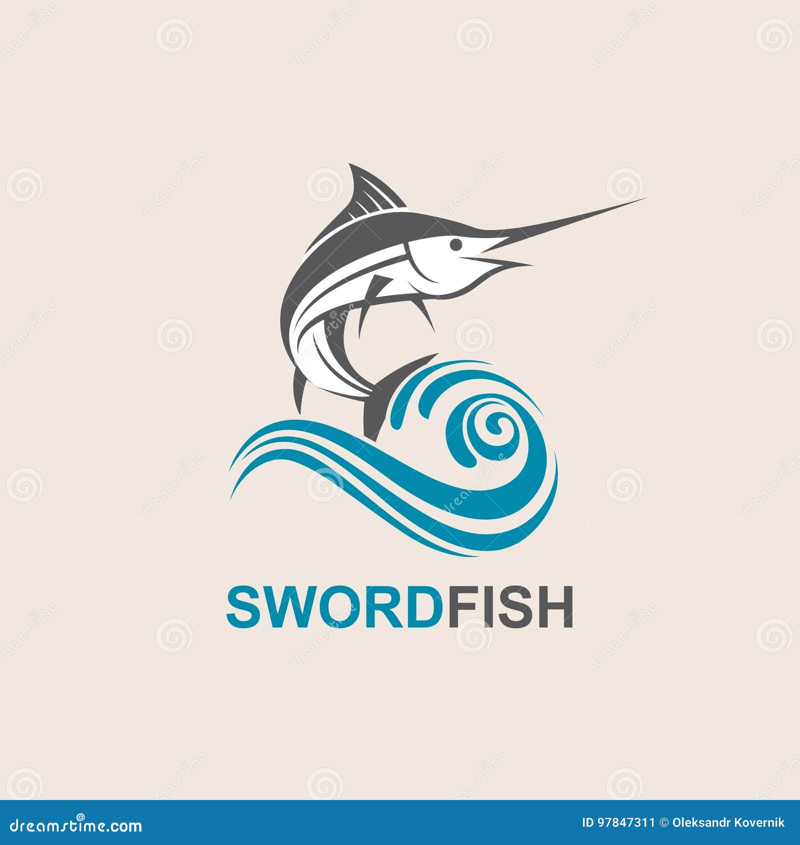 Swordfish for Fishing Design Stock Vector - Illustration of pond ...