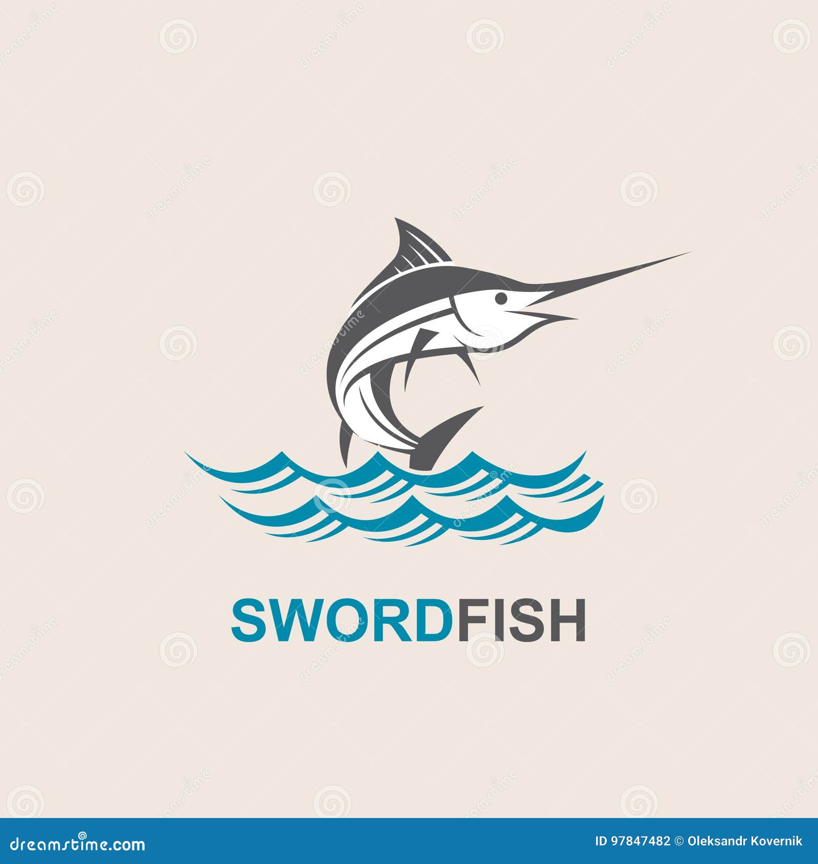 Swordfish for Fishing Design Stock Vector - Illustration of logo ...