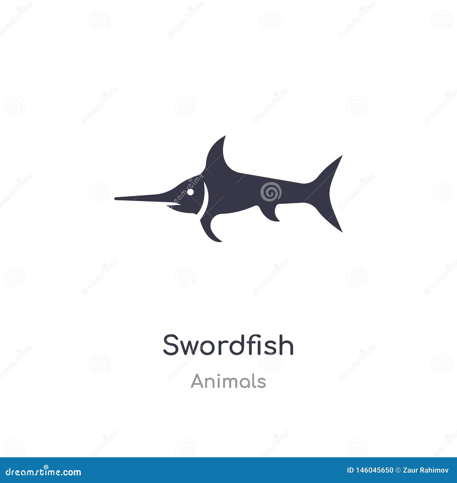 Swordfish Icon. Isolated Swordfish Icon Vector Illustration from ...