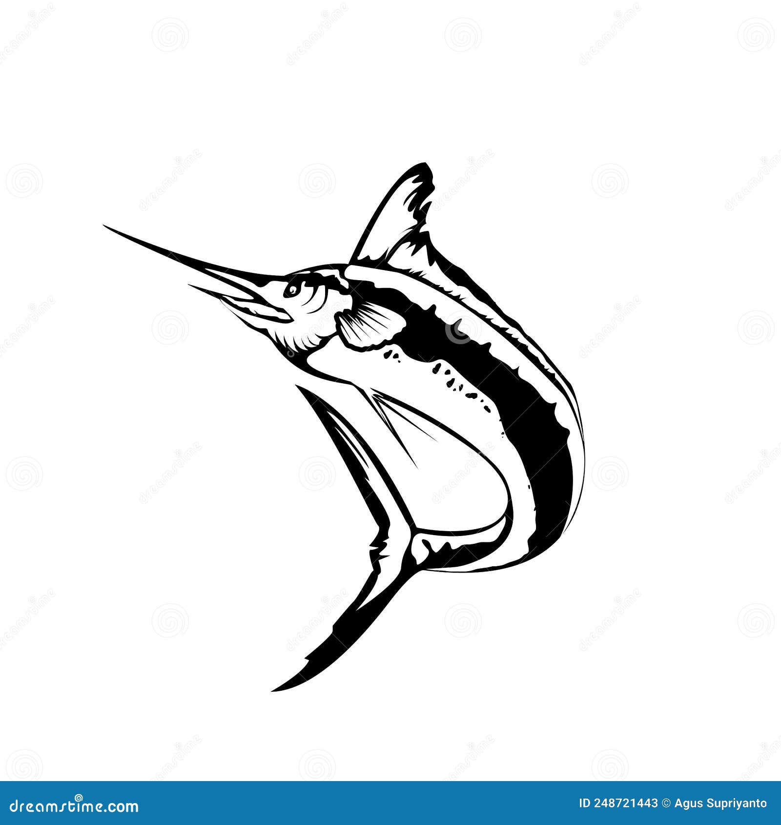 Swordfish Icon Isolated on a White Background Stock Vector ...