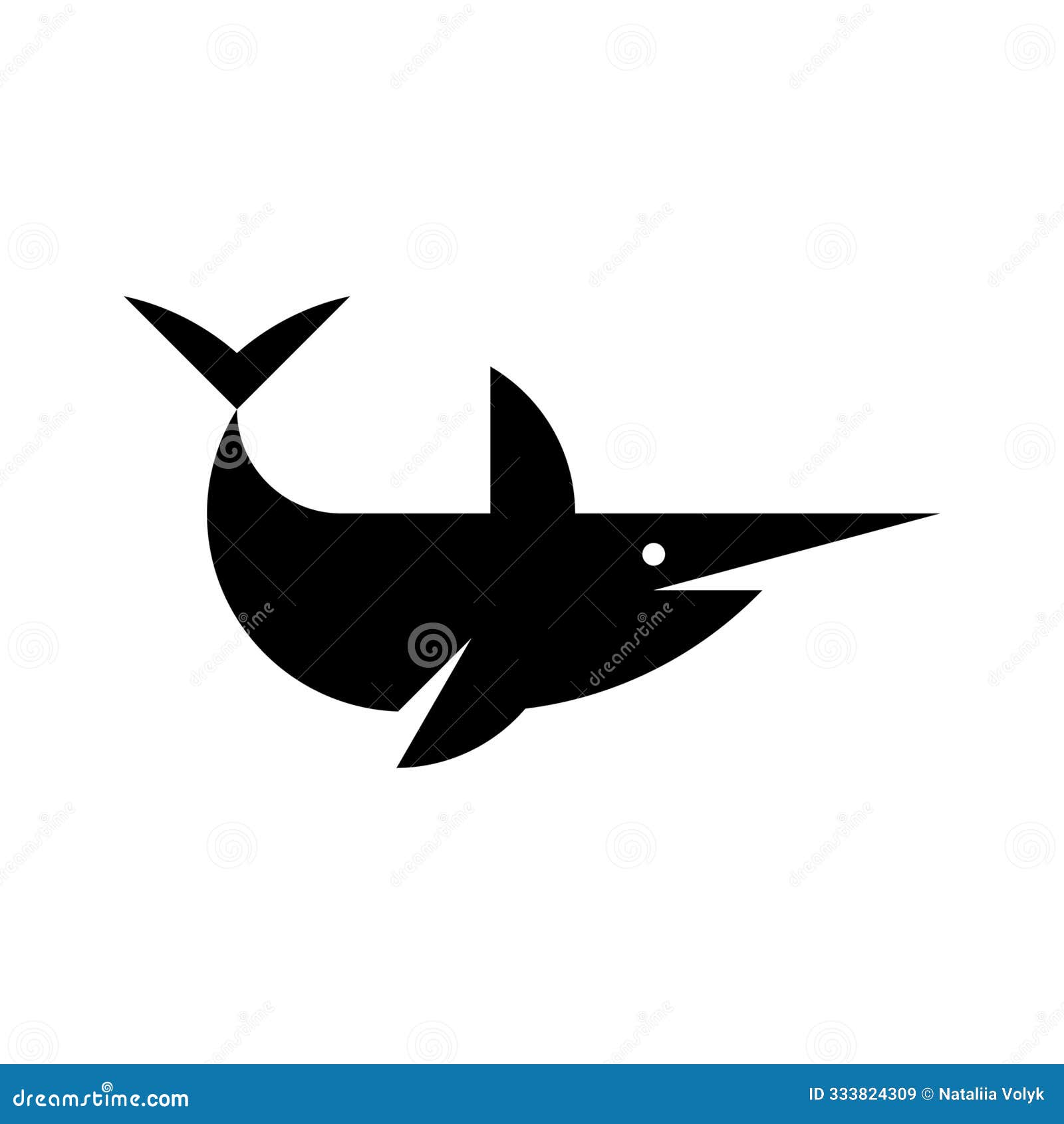 Swordfish Logo Vector Outline Monoline Art Icon | CartoonDealer.com ...