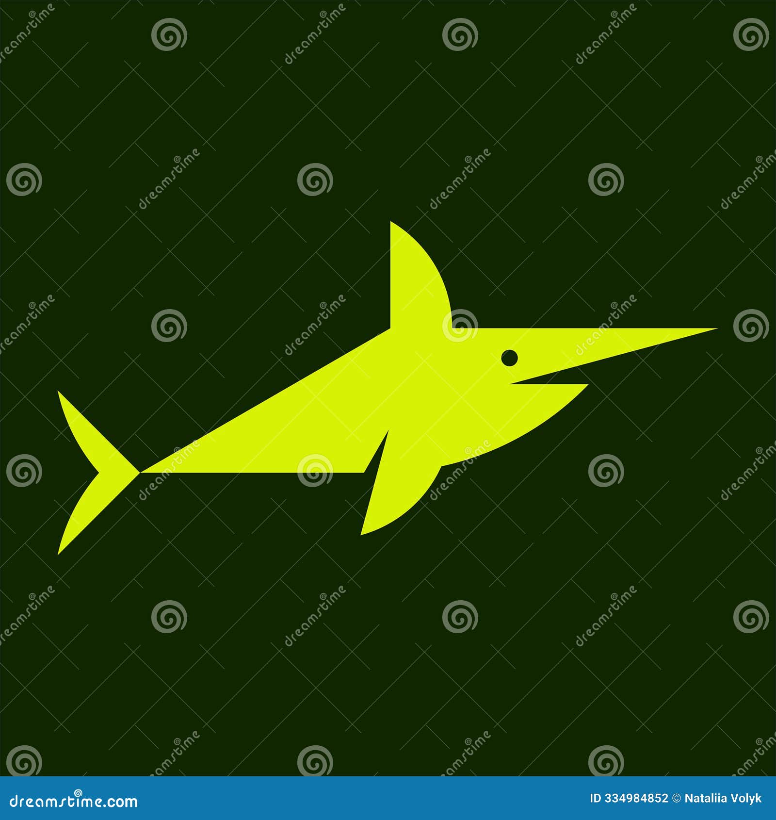 Swordfish logo stock vector. Illustration of blue, design - 334984852