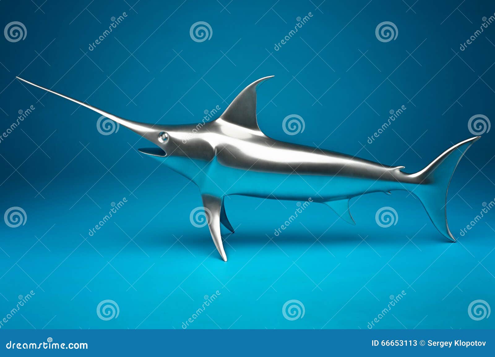 The swordfish model. stock image. Image of poster, museum - 66653113