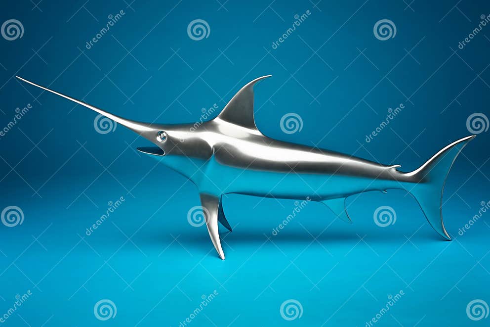 The swordfish model. stock image. Image of poster, museum - 66653113