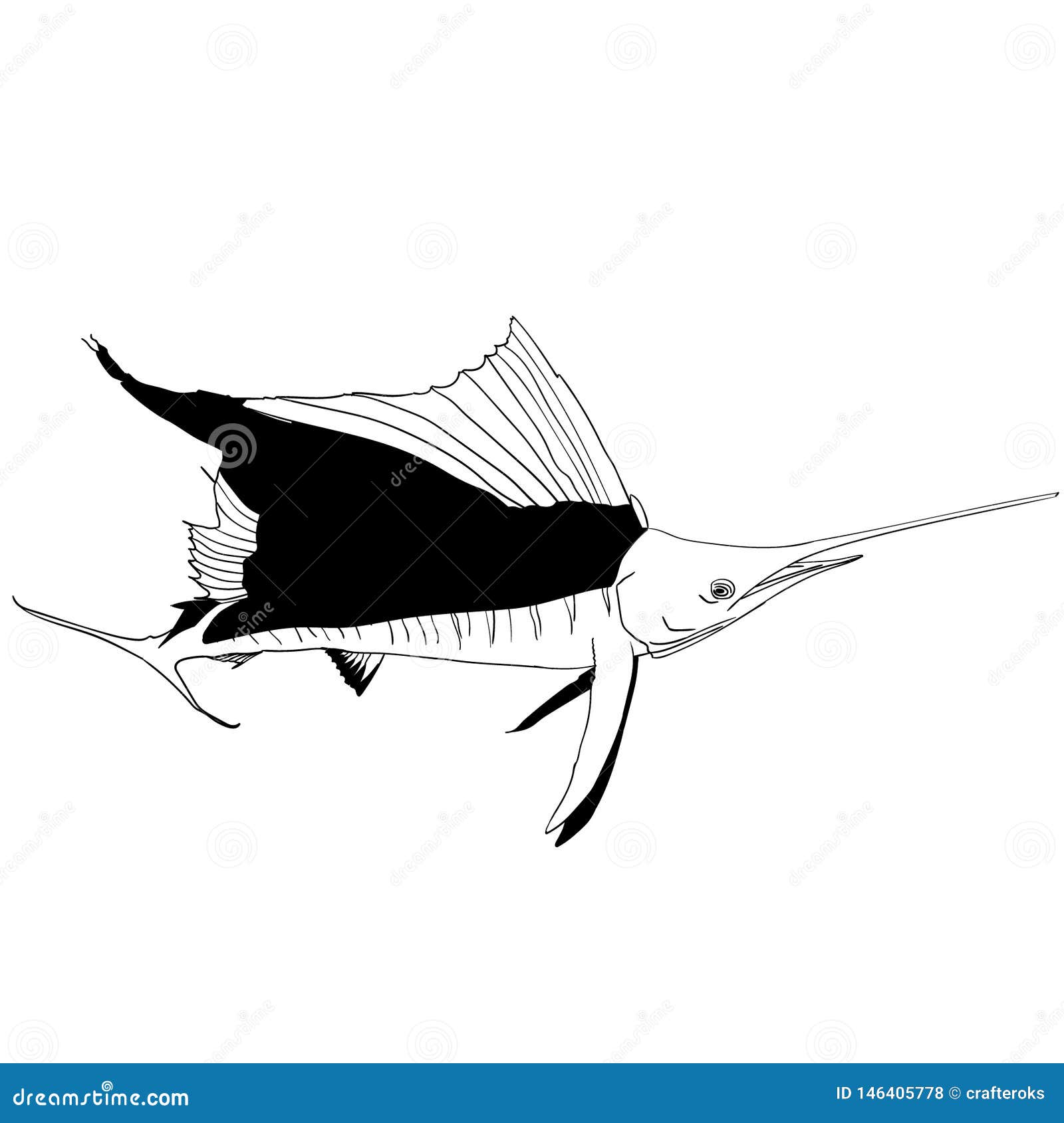 Swordfish and Sailfish Vector Eps Illustration by Crafteroks Stock ... Swordfish and Sailfish Vector Eps Illustration by Crafteroks Stock ...