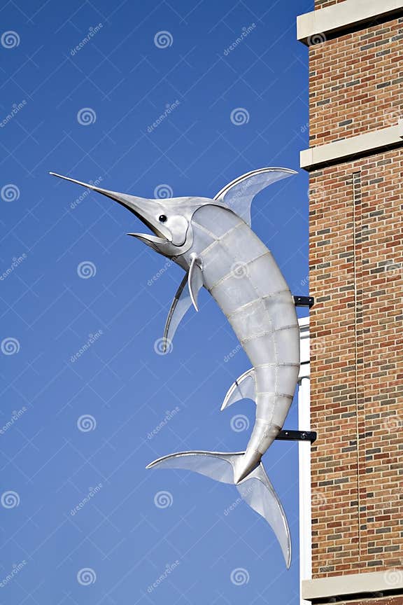 Swordfish sign stock photo. Image of brick, sword, restaurant - 1223092