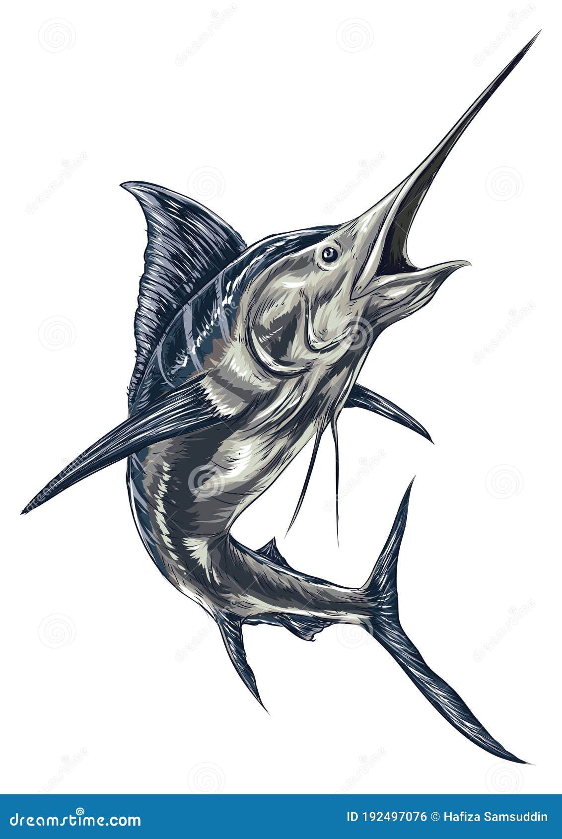 Swordfish. Vector Illustration Decorative Design Stock Vector ...