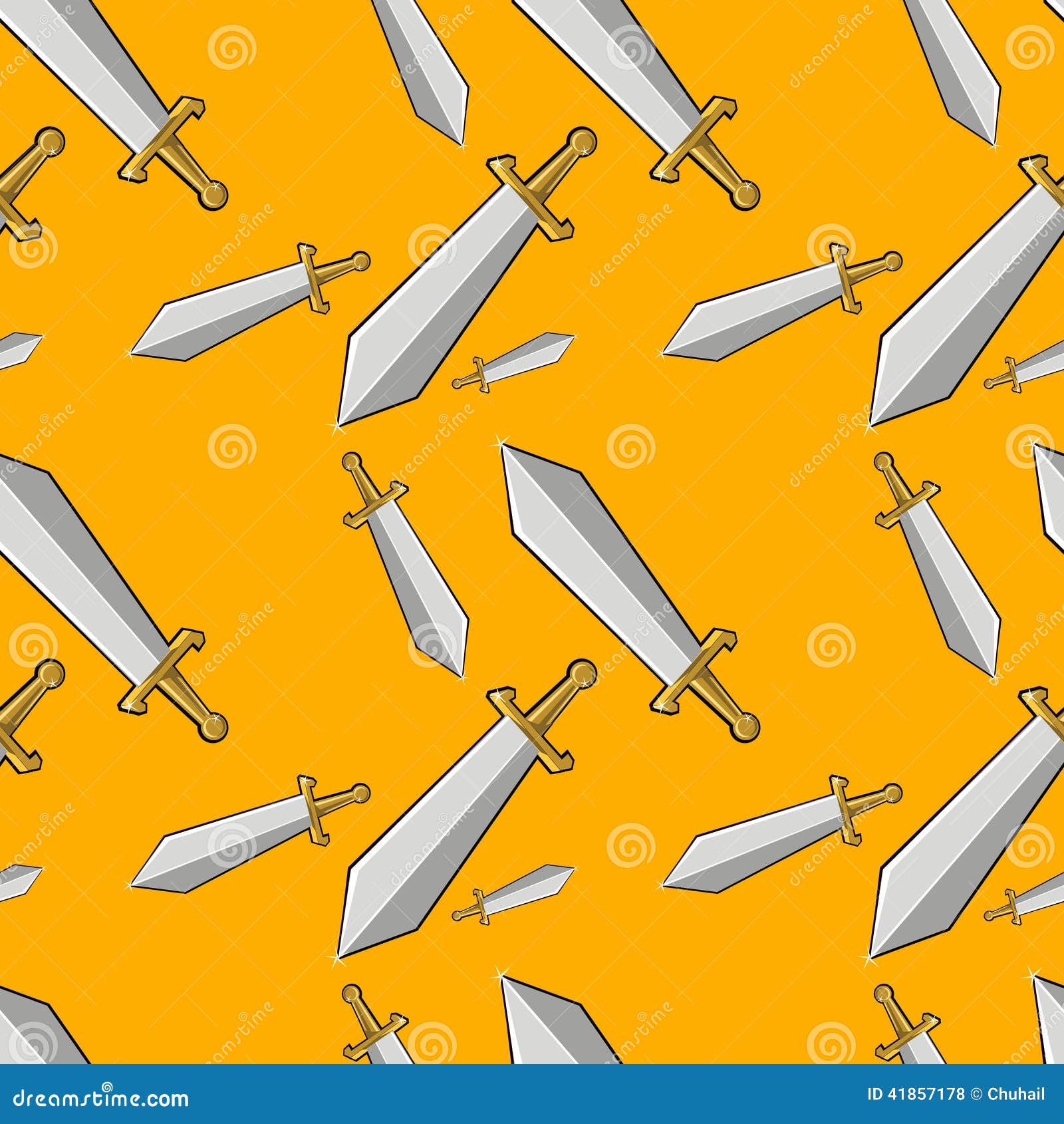 Cartoon Excalibur Sword Trapped In Stone Vector Illustration ...