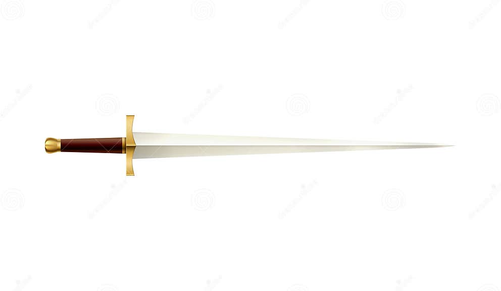 Thin Medieval Sword Composition Stock Vector - Illustration of warrior ...