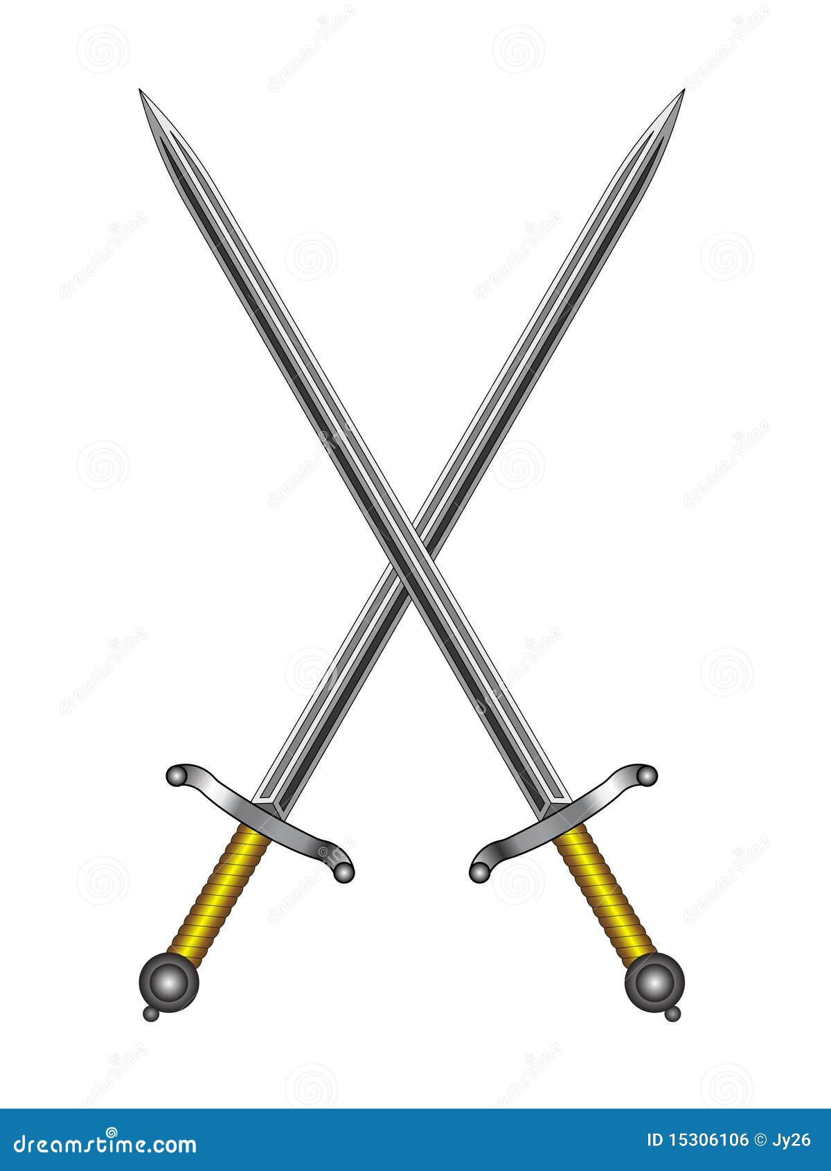 Swords illustration stock vector. Illustration of knife - 15306106
