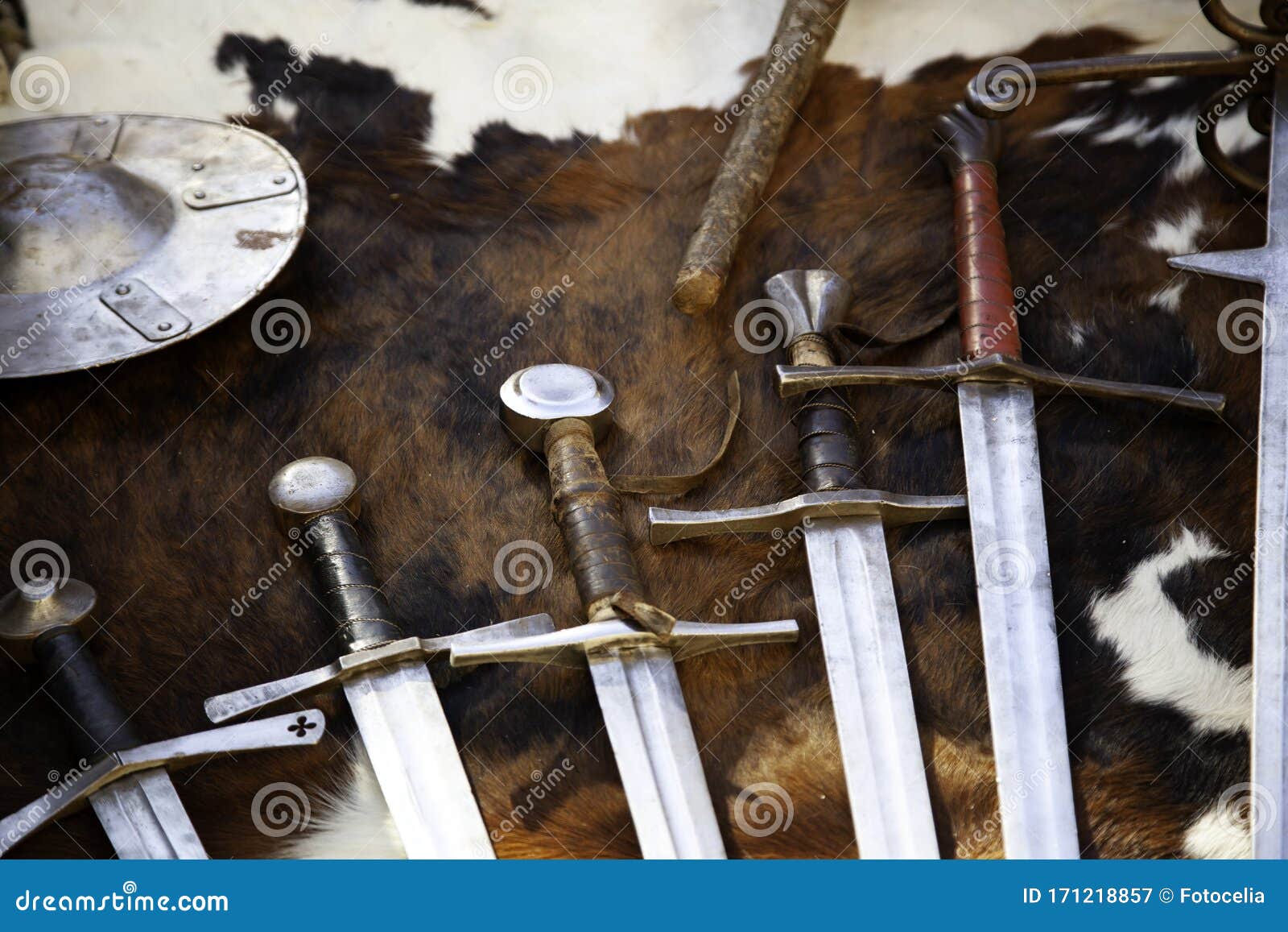 Swords and Medieval Weapons Stock Image - Image of helmet, armour ...