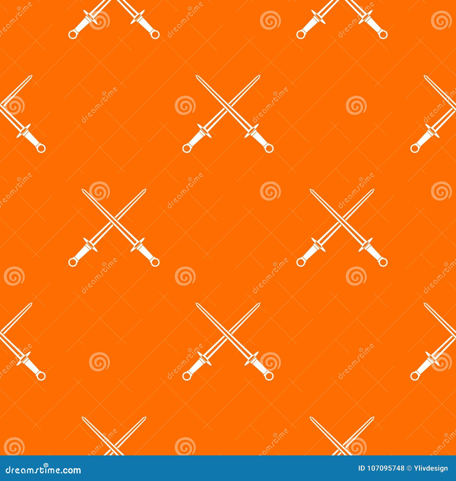 Swords pattern seamless stock vector. Illustration of dagger - 107095748