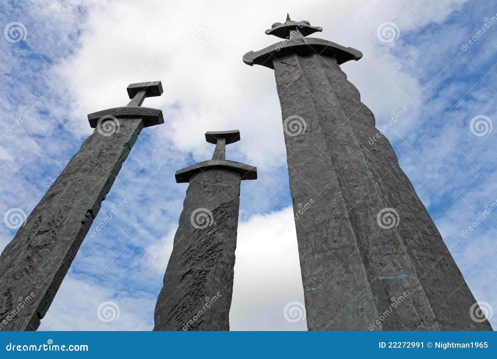 Swords in Rock is a Monument in Hafrsfjord, Norway Stock Image - Image ...