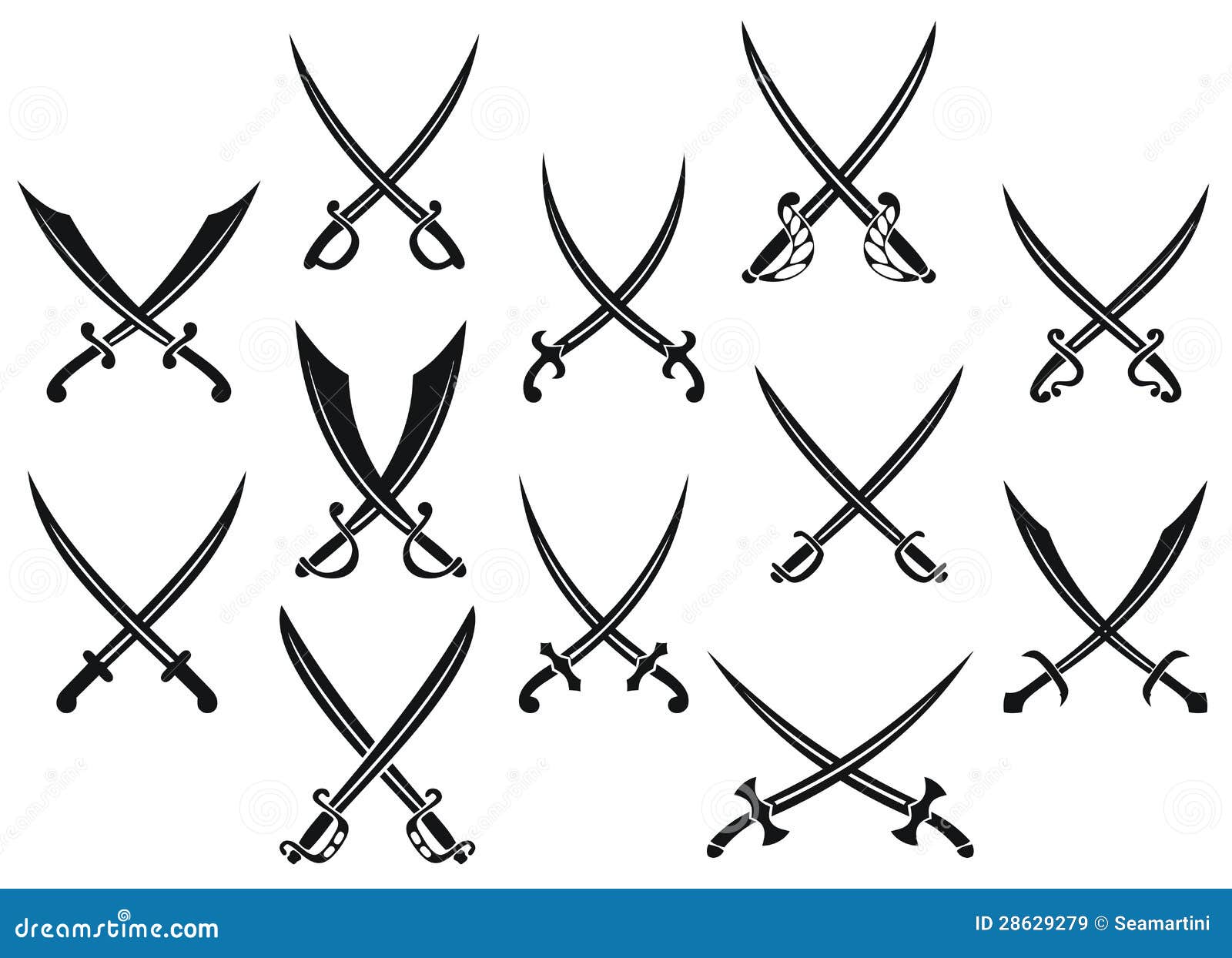 Swords Sabres Heraldry Stock Illustrations – 11 Swords Sabres Heraldry ...
