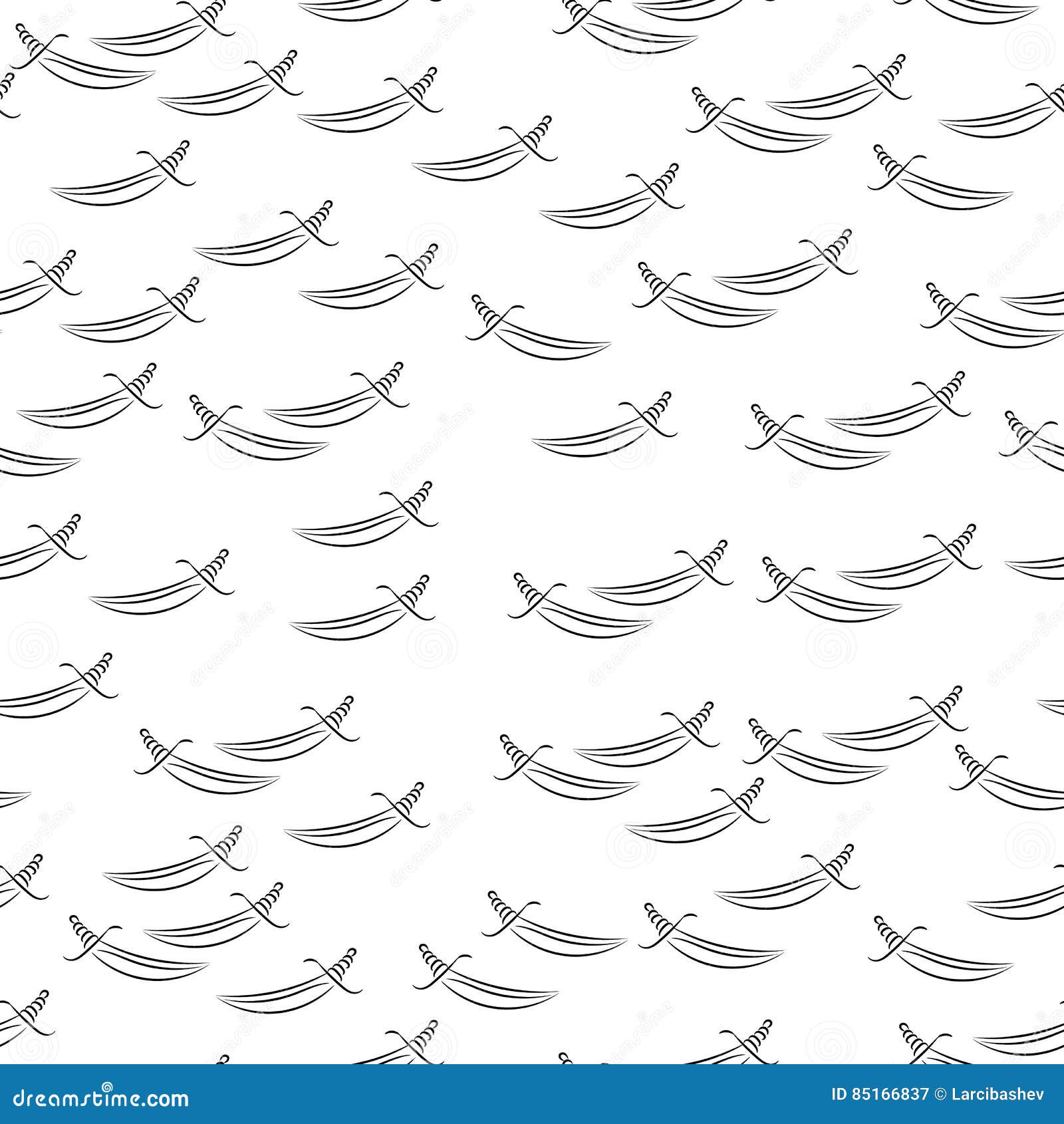 Swords seamless pattern stock vector. Illustration of pirates - 85166837