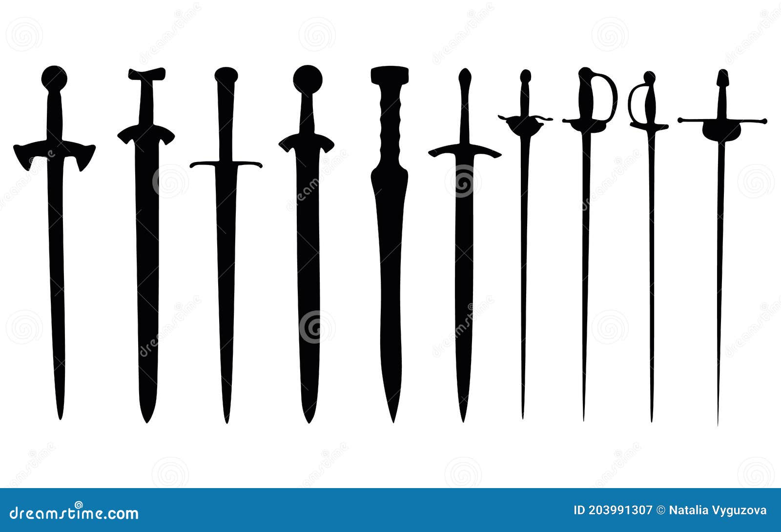 Swords Included. Vector Image Stock Vector - Illustration of knives ...
