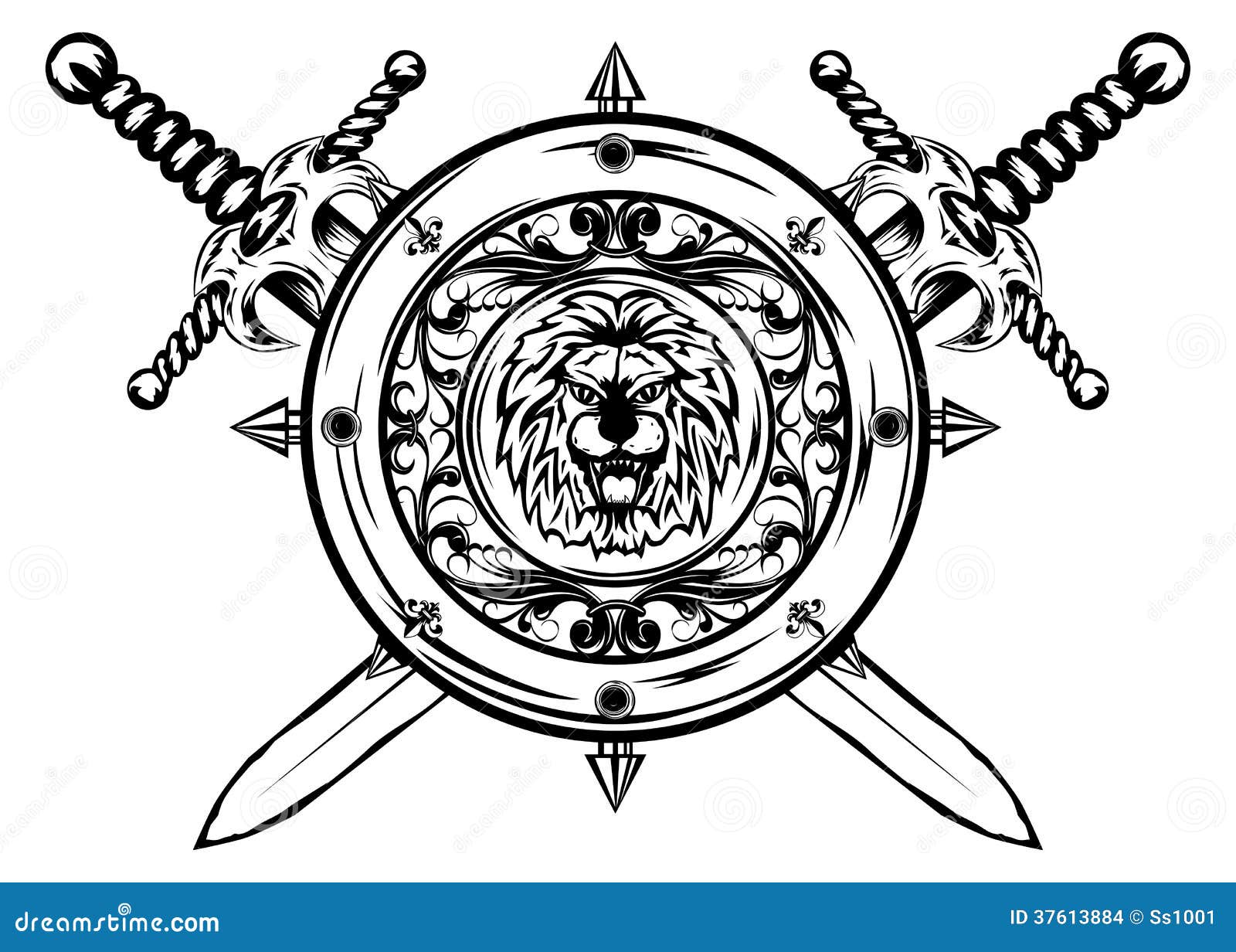 Talwar And Dhal Clipart School