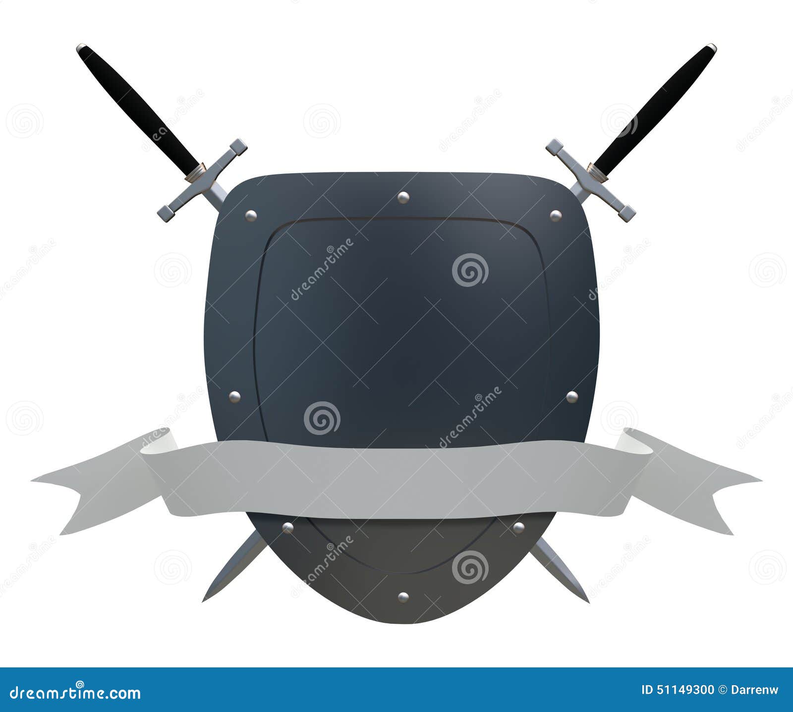 Swords Shield Scroll stock illustration. Illustration of sword - 51149300