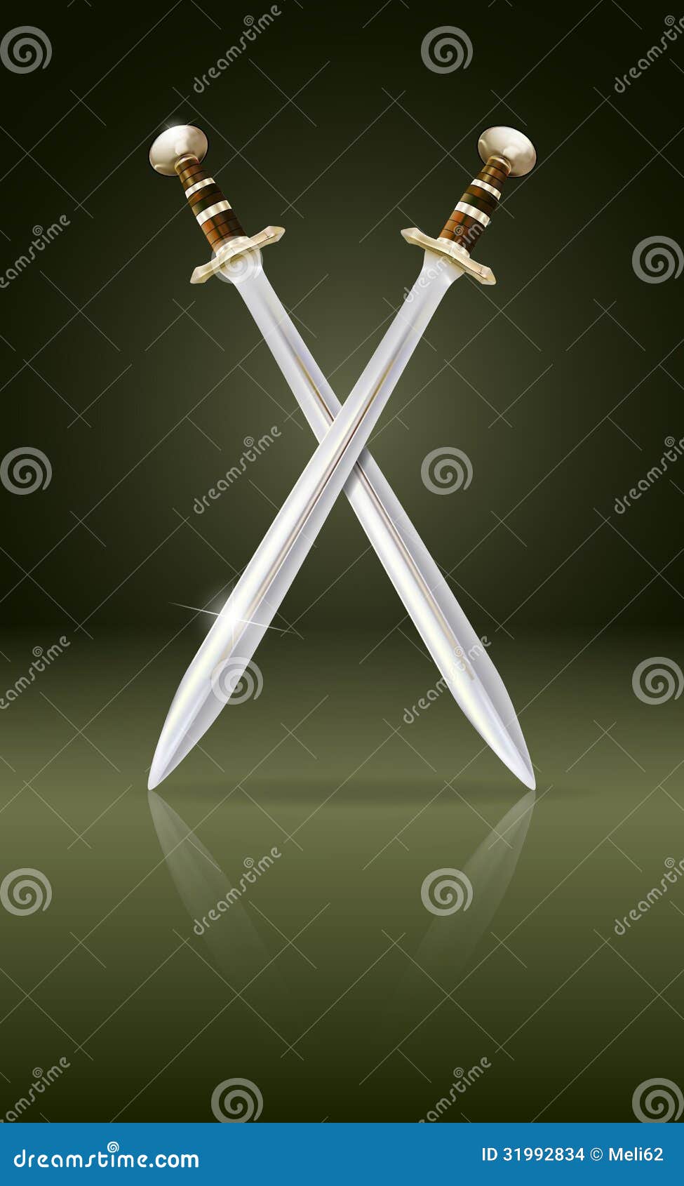 Swords stock vector. Illustration of historic, shiny - 31992834