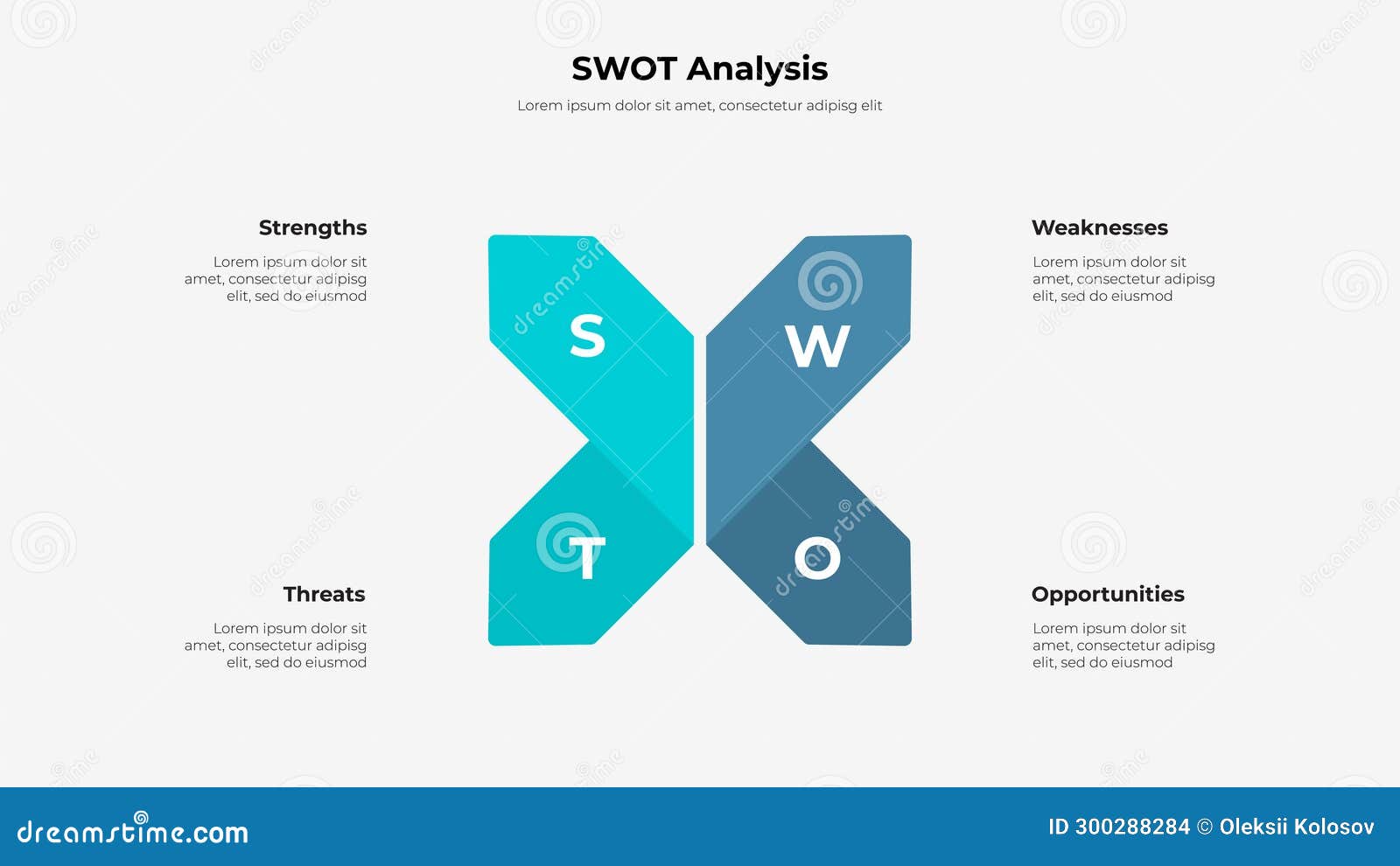 SWOT Analysis Arrows Elements. Infographic Template Presentation Stock ...
