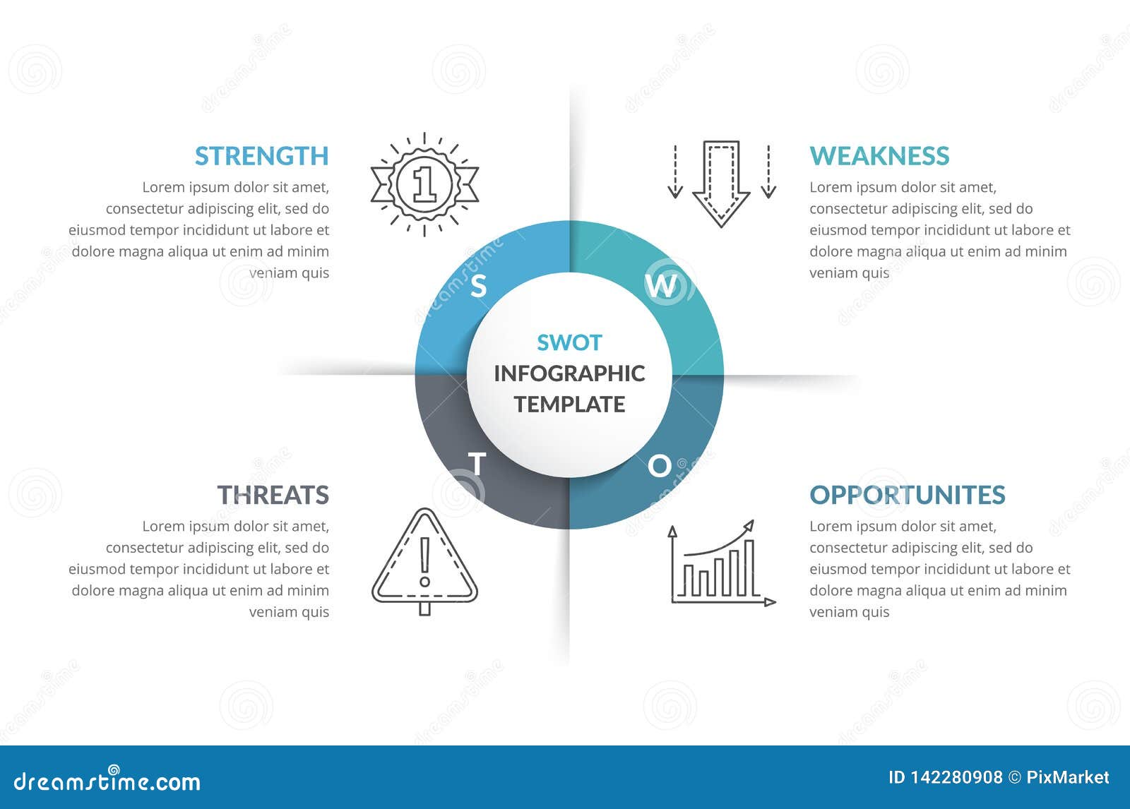 SWOT Analysis Diagram stock vector. Illustration of management - 142280908