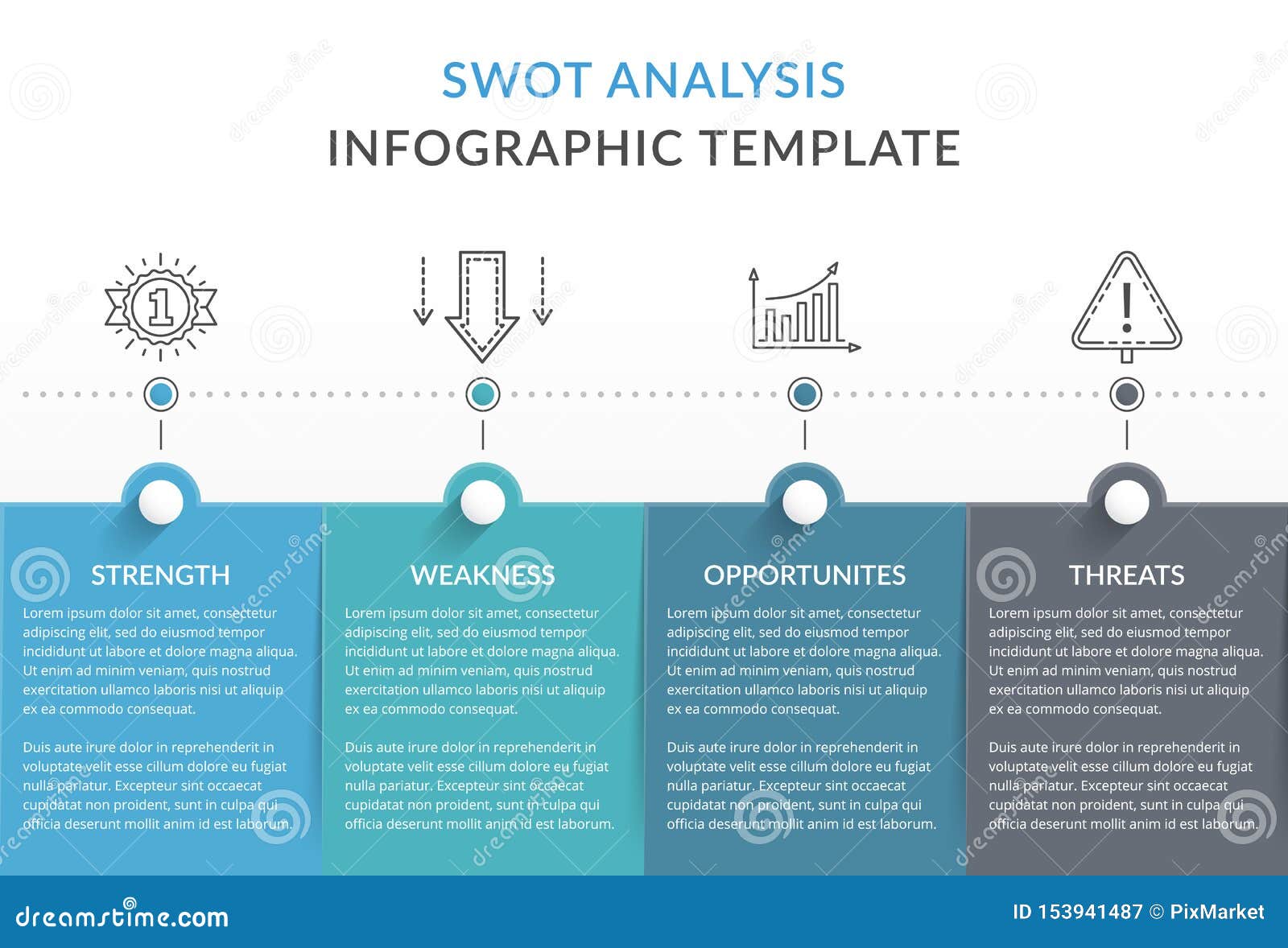 SWOT Analysis Diagram stock vector. Illustration of infographics ...
