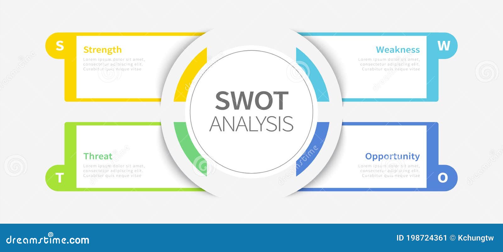 Swot Analysis Infographic Design Stock Vector - Illustration of step ...