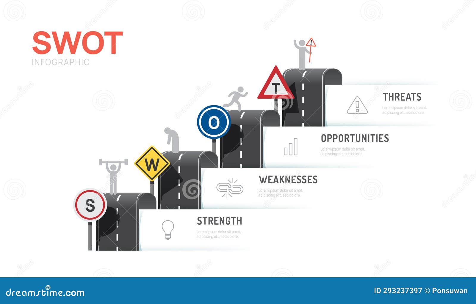 Swot Analysis Infographic Template Diagram. Chart and Icons Stock ...