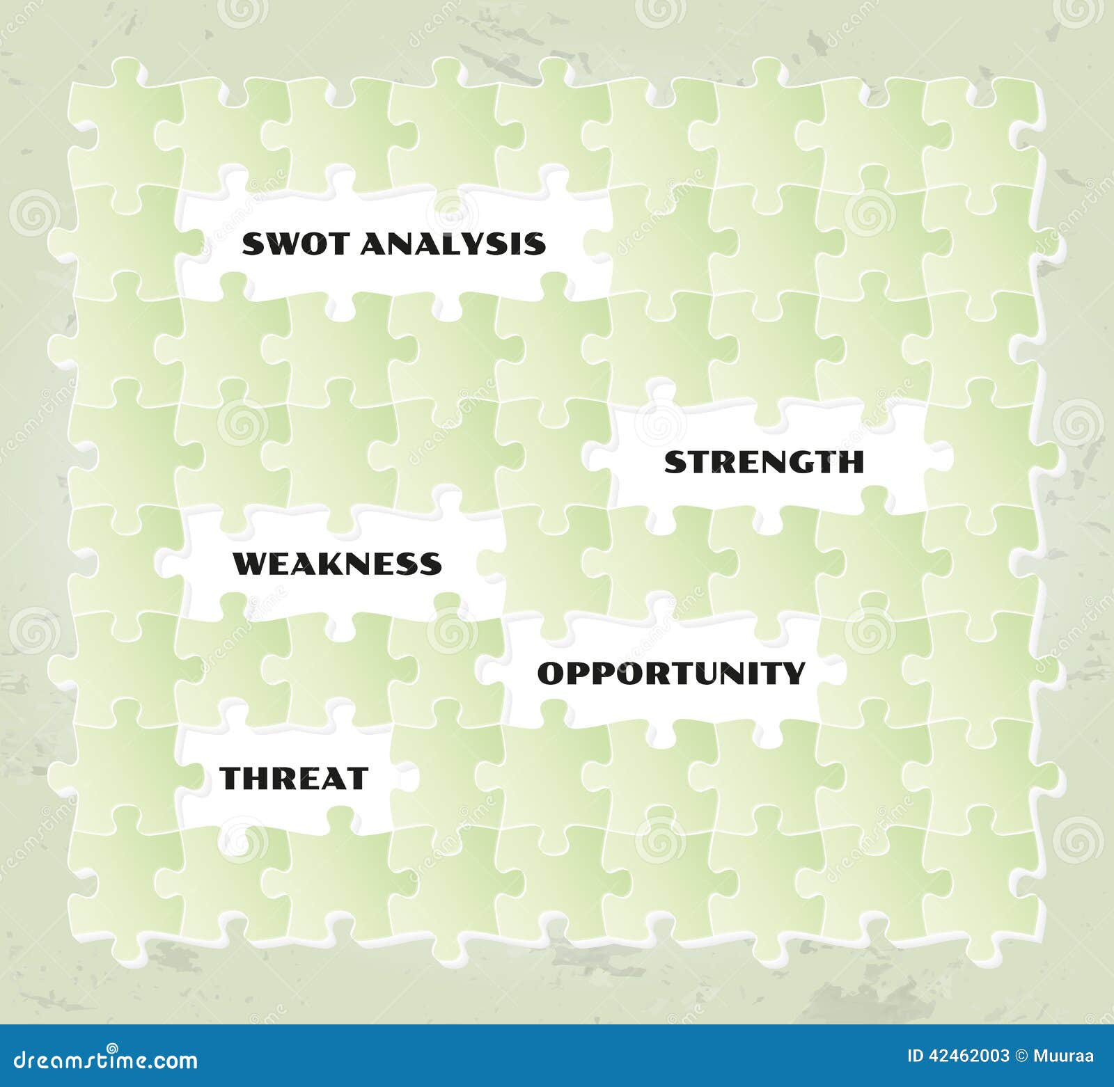 Swot Analysis Puzzle Cartoon Vector | CartoonDealer.com #42462003