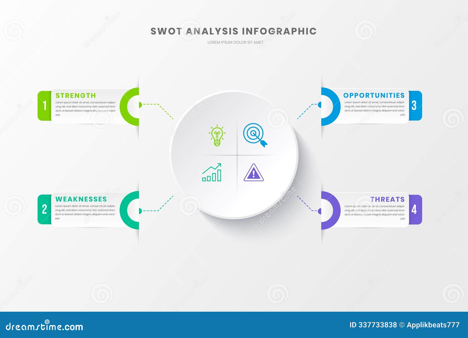 Swot Analysis or Strategic Planning Infographic Design Template ...