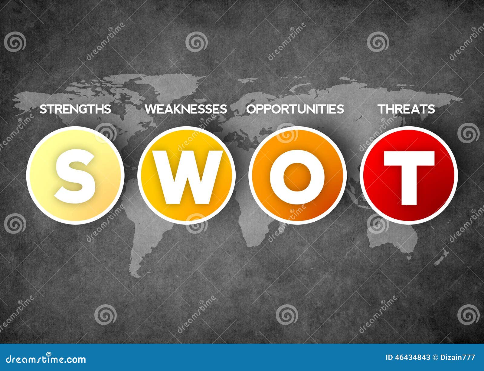 SWOT Analysis Strategy Diagram Stock Illustration - Illustration of ...