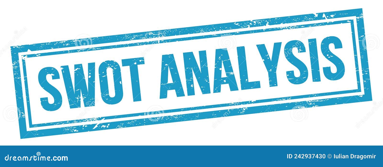 SWOT ANALYSIS Text on Blue Grungy Vintage Stamp Stock Illustration ...