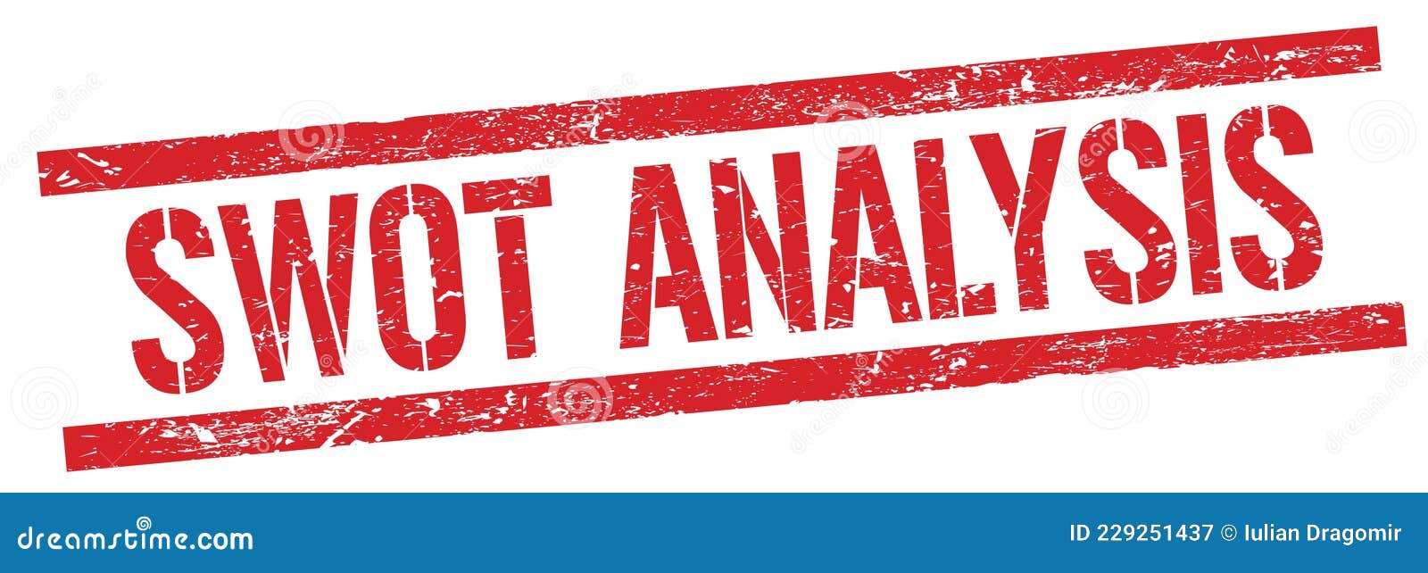 SWOT ANALYSIS Text on Red Grungy Rectangle Stamp Stock Illustration ...