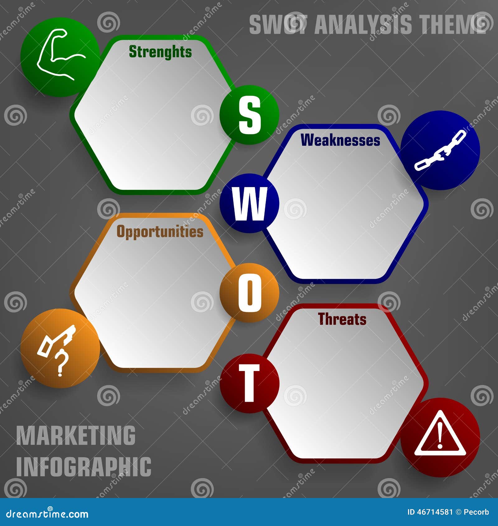 SWOT analysis theme stock vector. Illustration of graph - 46714581