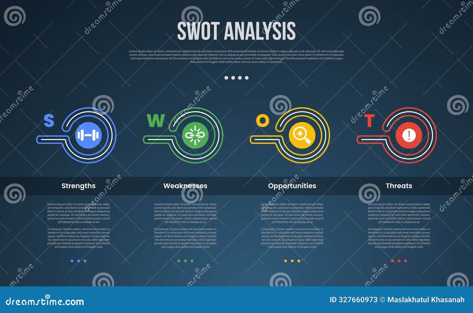 SWOT Business Analysis Infographic Template with Creative Outline ...
