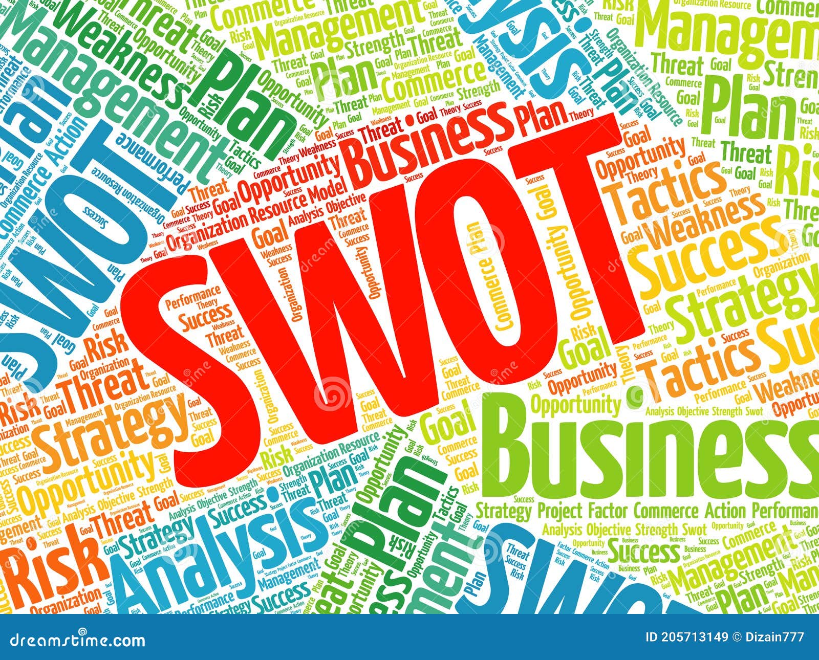 Swot Business Word Cloud Background Stock Illustration - Illustration ...