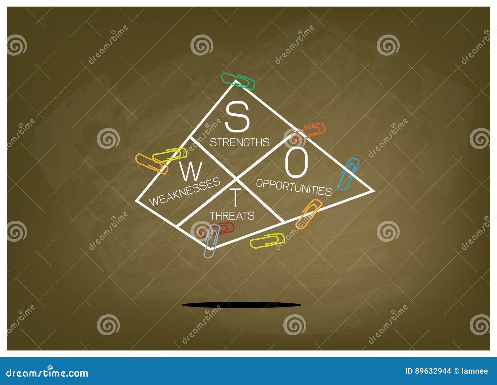 SWOT Matrix Strategy Management for Business Project Stock Vector ...