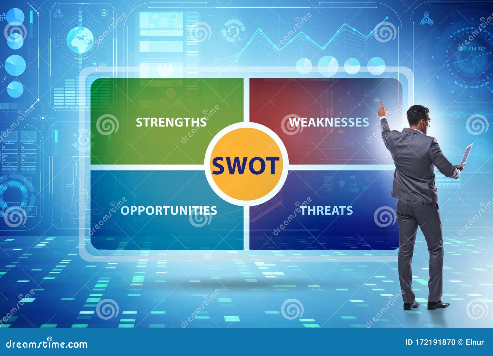 SWOT Technique Concept for Business Stock Photo - Image of businessman ...