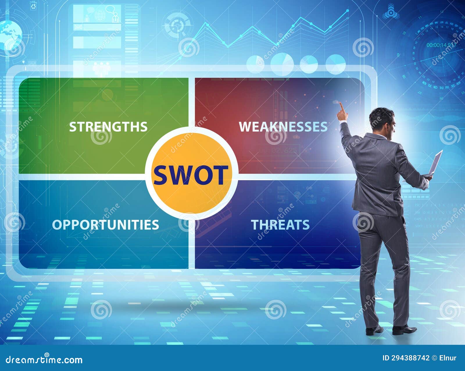 SWOT Technique Concept for Business Stock Photo - Image of positive ...