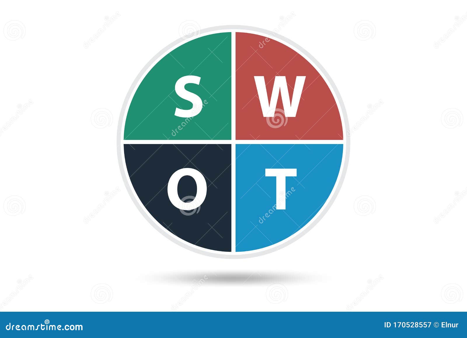 SWOT Technique Concept for Business - 3d Rendering Stock Illustration ...