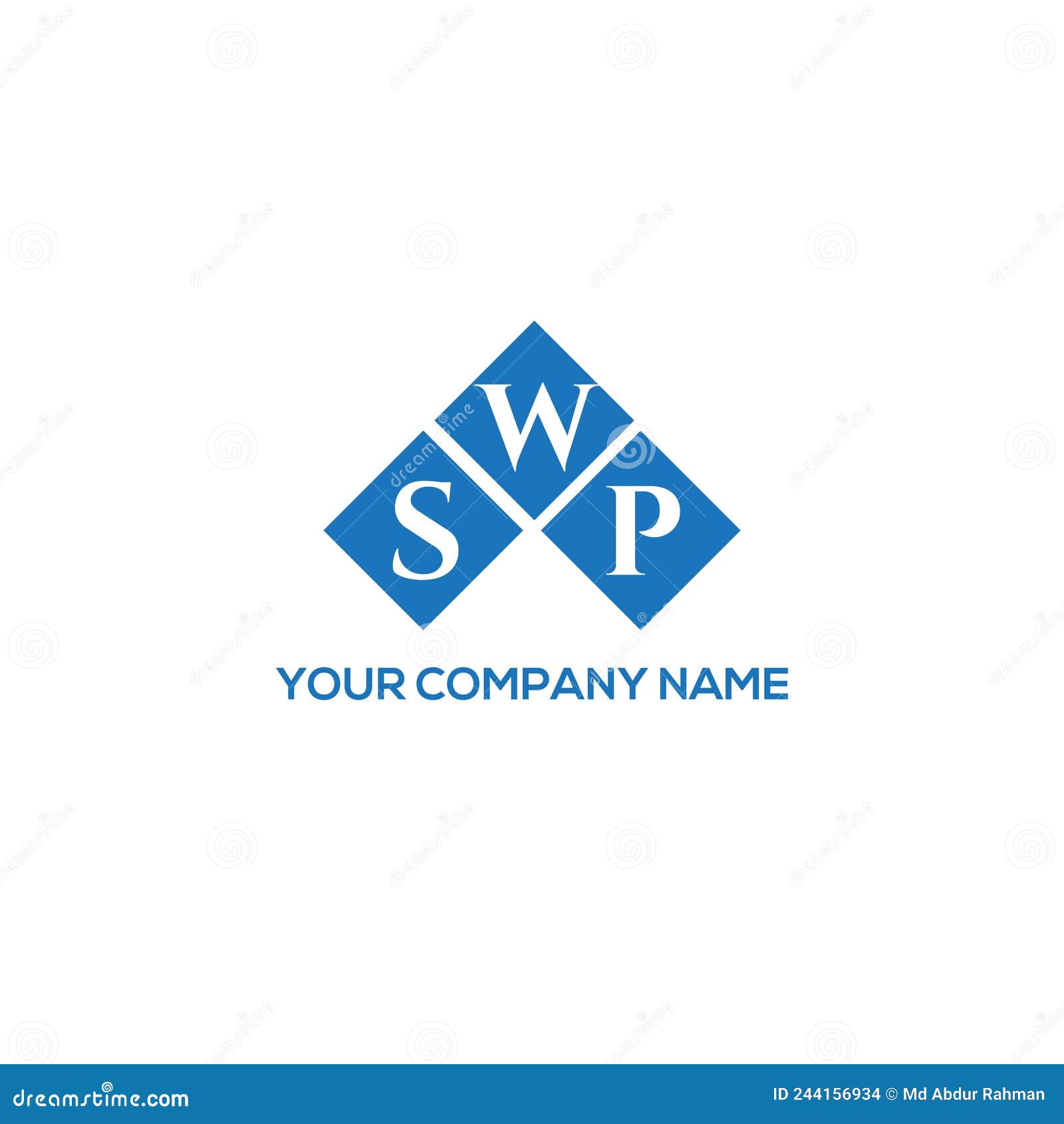SWP Letter Logo Design on White Background. SWP Creative Initials ...